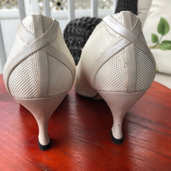 Timothy Hitsman | Shoes | Timothy Hitsman Cream Honeycomb Pattern Heels ...